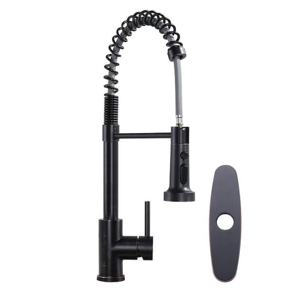 IVIGA 20.3 in. H Single Handle Pull Down Sprayer Kitchen Faucet w/360 ...