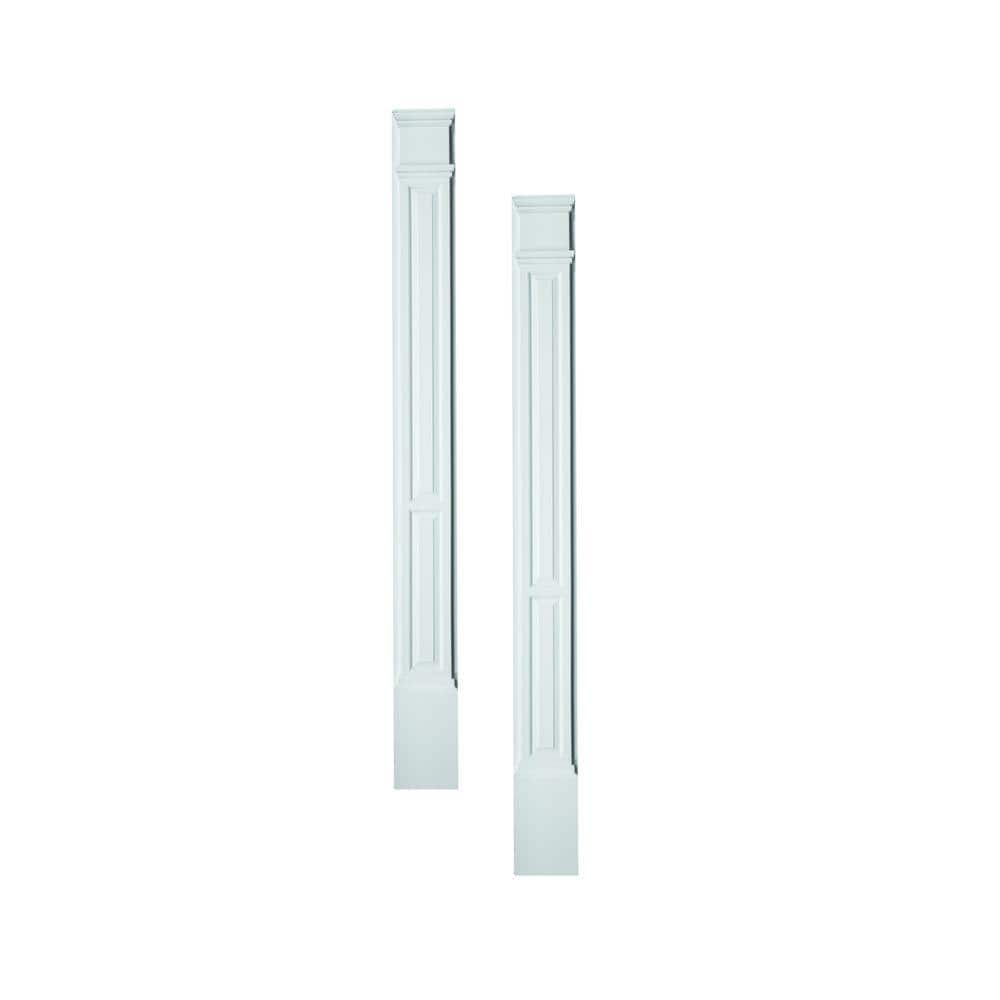 Fypon 1-5/8 in. x 5-1/4 in. x 90 in. Primed Polyurethane Double Panel ...