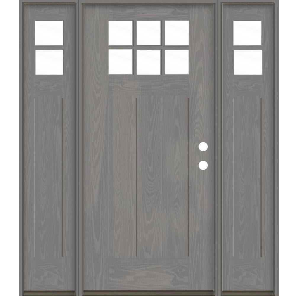 Krosswood Doors Craftsman 64 in. x 79 in. 6-Lite Left-Hand/Inswing ...