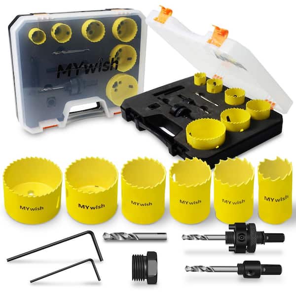 MYWISH M42 Bi-Metal Hole Saw Kit (12-Piece) SF-KKQ007 - The Home Depot