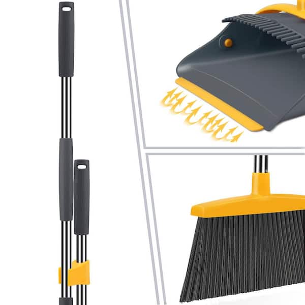 Yellow Broom And Dustpan