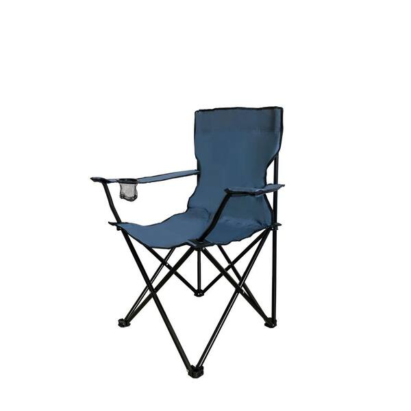 PRIVATE BRAND UNBRANDED Basic Size Blue Metal Folding Chair HPC89018-01 ...