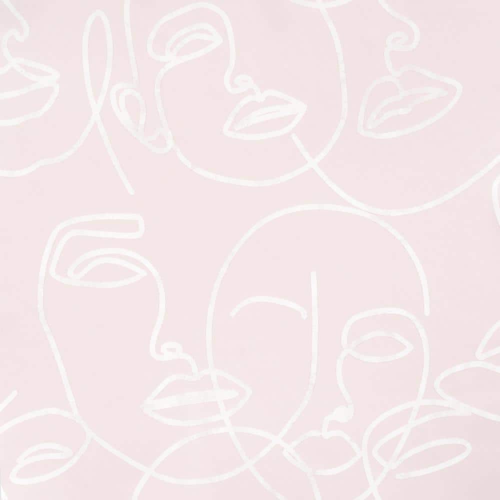 Arthouse Linear Faces Blush Non-Woven Paste the Wall Strippable ...