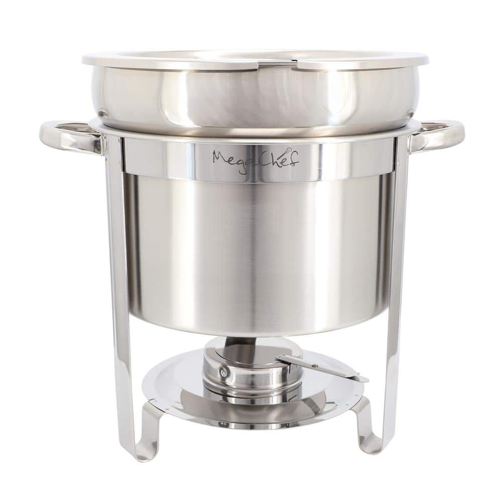 MegaChef 7.4 qt. Round Stainless Steel Soup Professional Chafing Dish ...