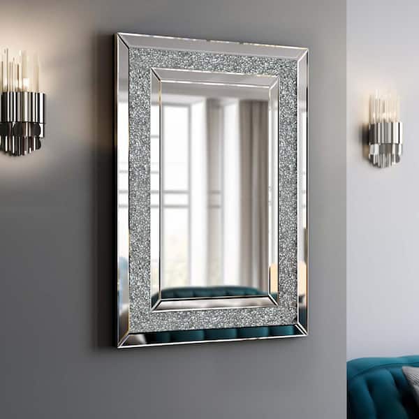 32 in. W x 24 in. H Rectangle Decorative Wall Mirror Large Wall-Mounted ...