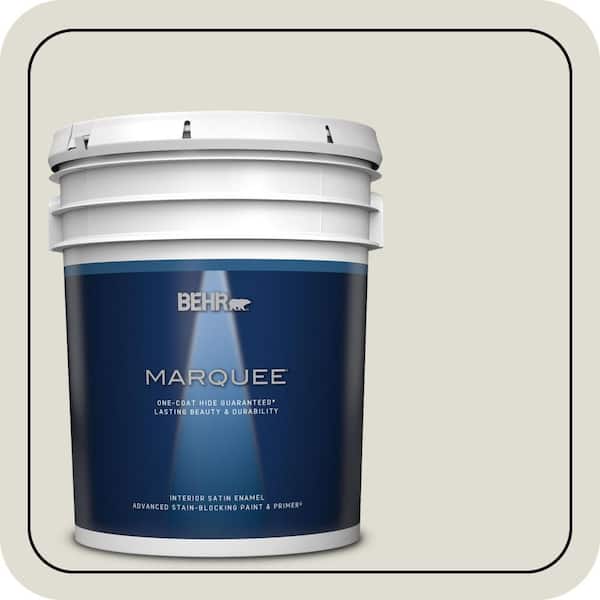 BEHR MARQUEE 5 gal. #BWC-28 Alpine Frost Satin Enamel Interior Paint ...