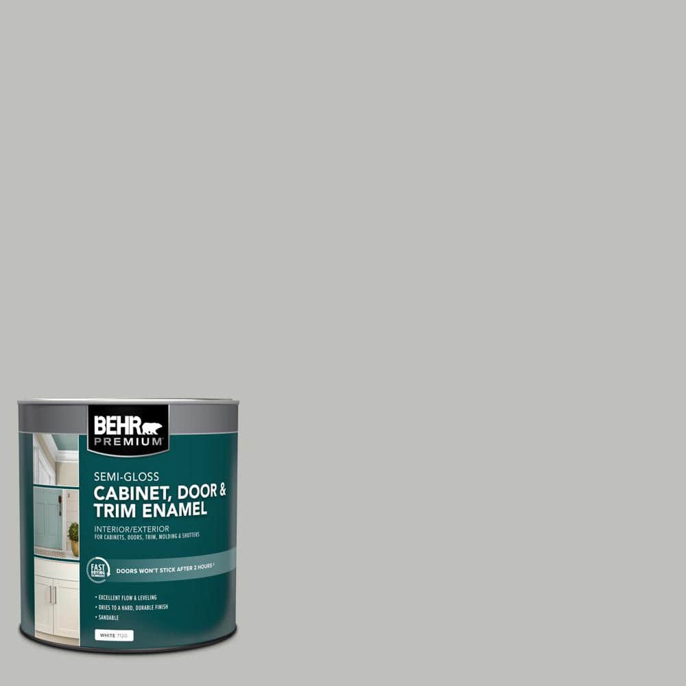 BEHR PREMIUM 1 qt. #PFC-62 Pacific Fog Semi-Gloss Enamel Interior ...