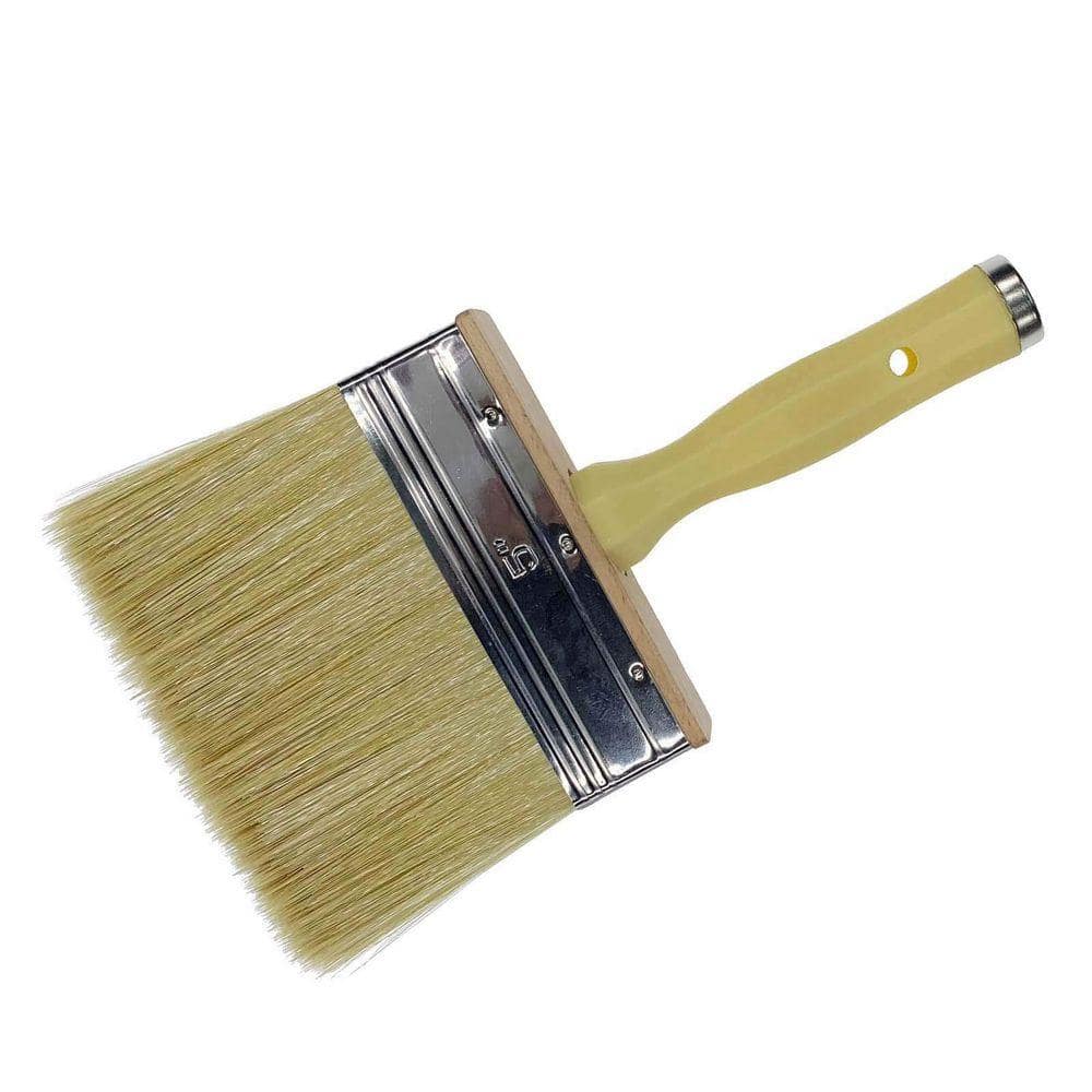 Angel Sar 10 in. x 5 in. x 1 in. Paint Brush, Applying Stain with ...