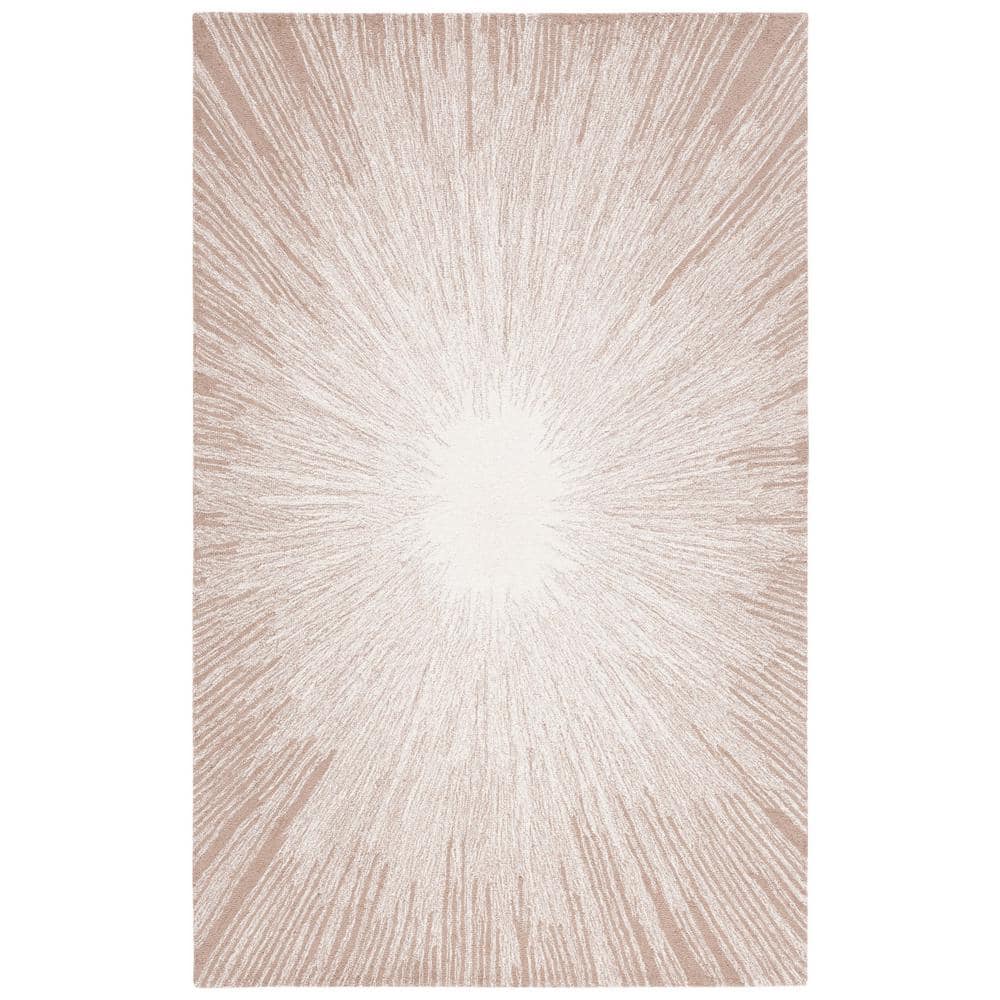 SAFAVIEH Abstract Ivory/Dark Beig 4 ft. x 6 ft. Eclectic Star Area Rug ...