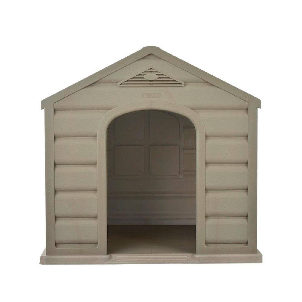 Rimax Small Taupe Breed Dog House 13077 - The Home Depot