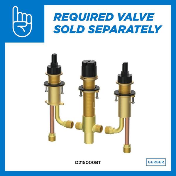 Gerber Avian 2-Handle Deck-Mount Roman Tub Trim Kit in Chrome (Valve ...