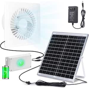 KIWDZFU 8 in. Solar Powered Exhaust Fan with 220CFM for Greenhouse ...