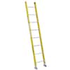 Werner 8 ft. Fiberglass Round Rung Straight Ladder with 375 lb. Load ...