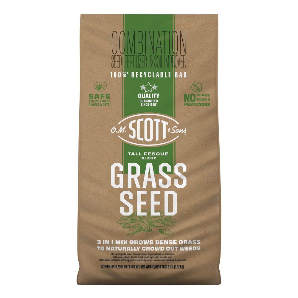O.M. Scott & Sons Tall Fescue Blend Grass Seed 8 lbs. Covers Up To ...