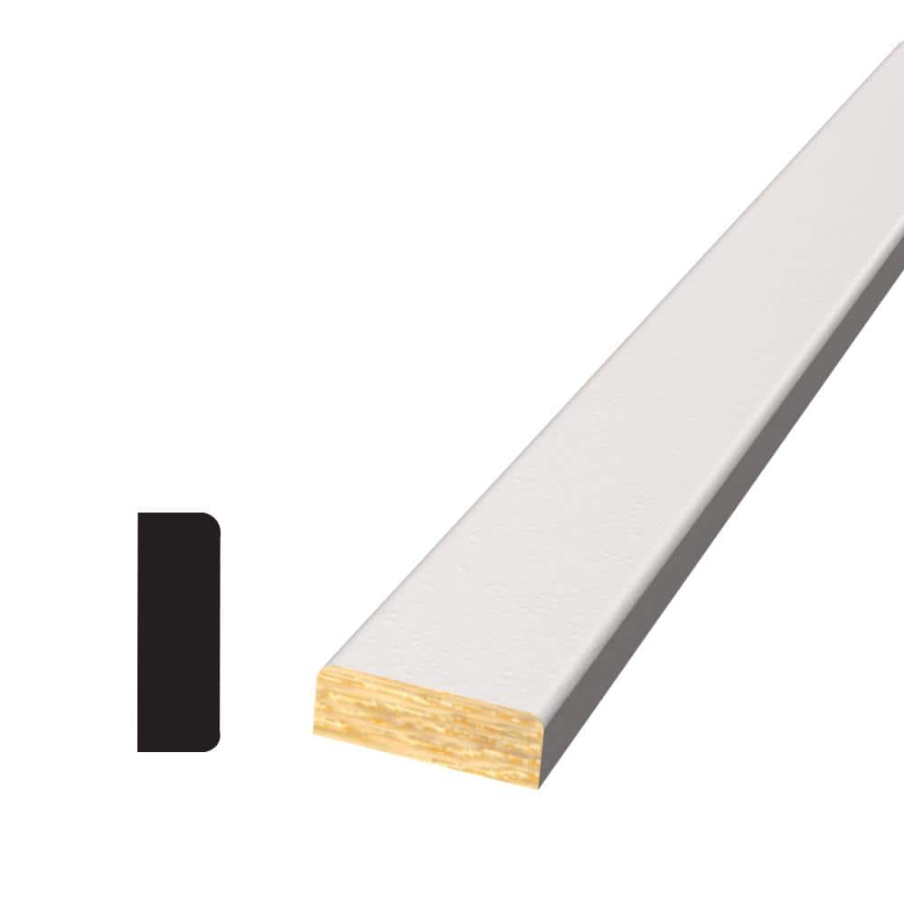 Alexandria Moulding 0.25 in. D x 0.75 in. W x 96 in. L Pine Wood Primed ...