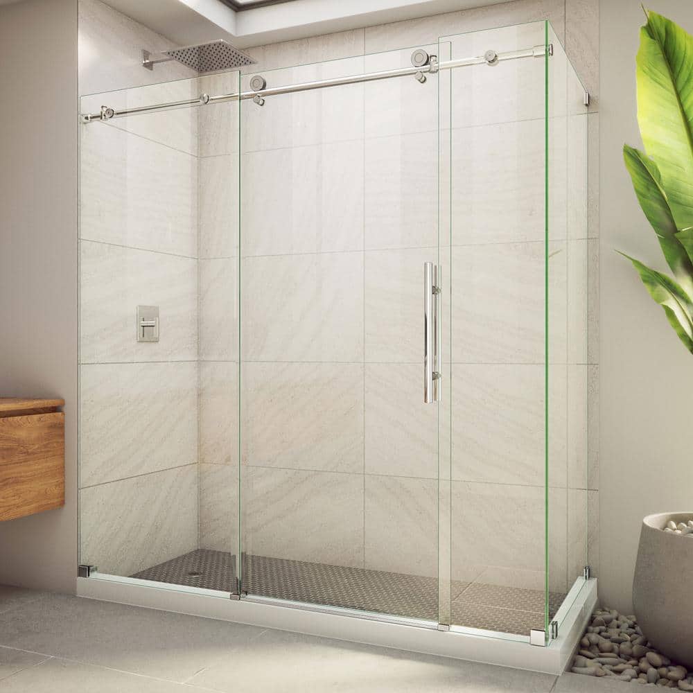 DreamLine Enigma-X 32 1/2 in. D x 72 3/8 in. W x 76 in. H Clear Sliding Shower Enclosure in ...
