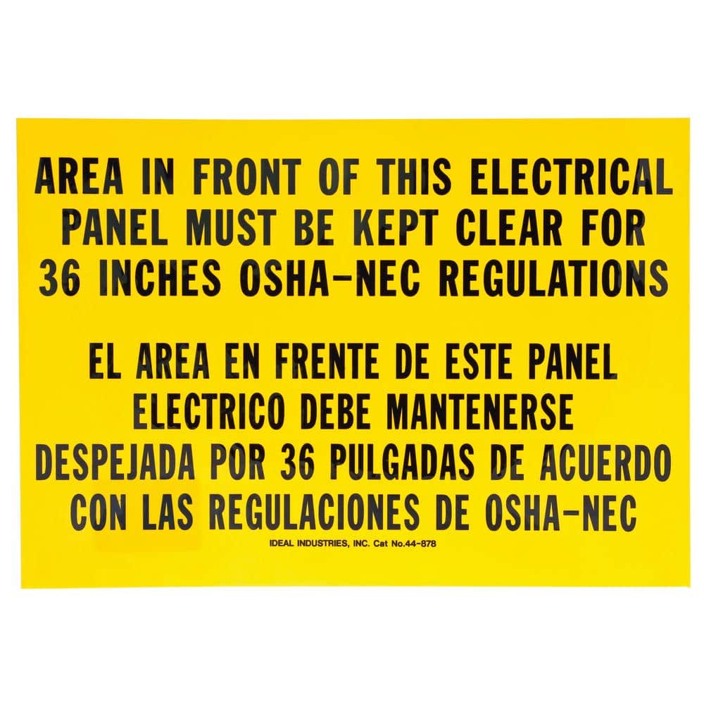 IDEAL Safety Sign, Bilingual, OSHA Regulation, Adhesive (5-Pack) 44-878 ...