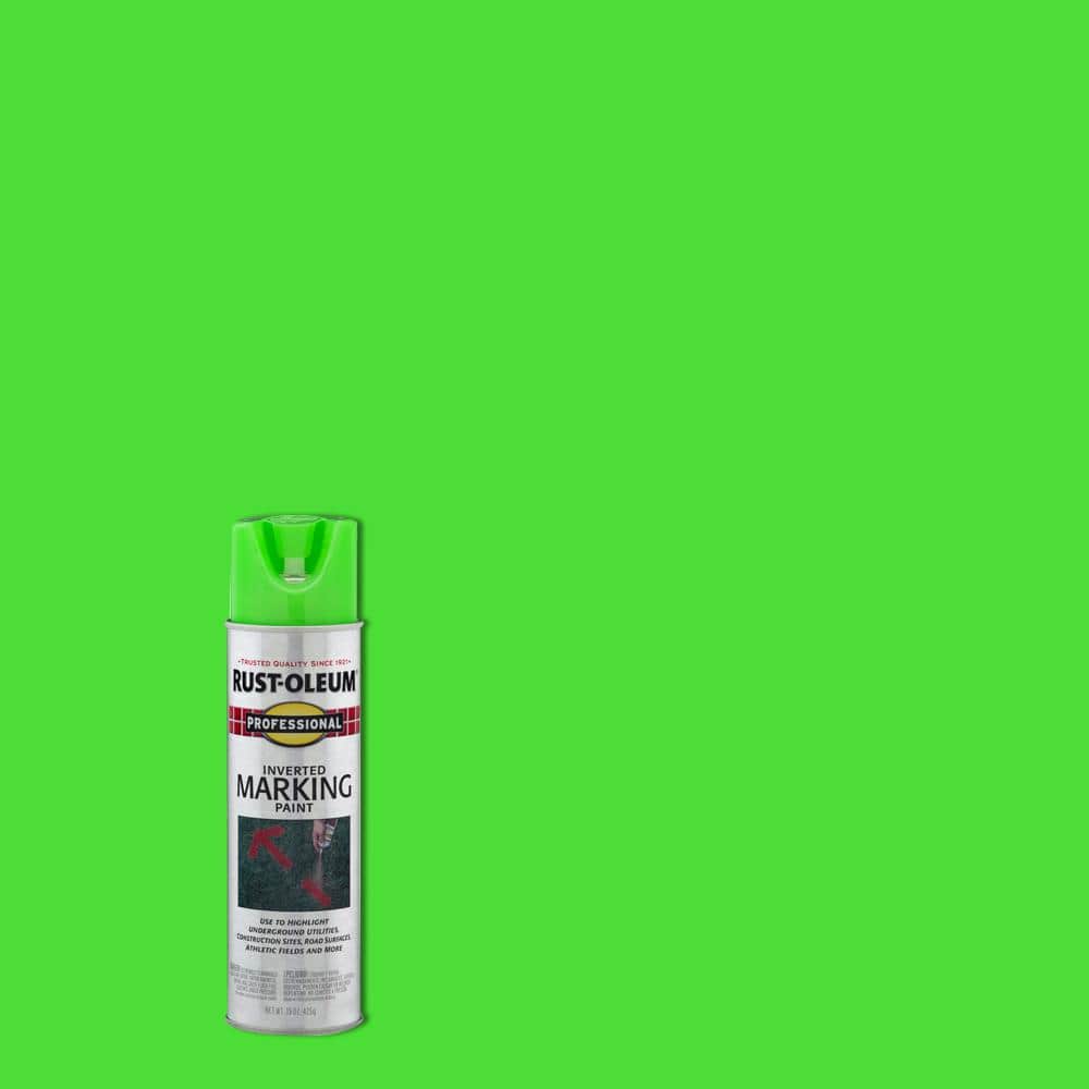 Rust-Oleum Professional 15 oz. Fluorescent Green Inverted Marking Spray ...