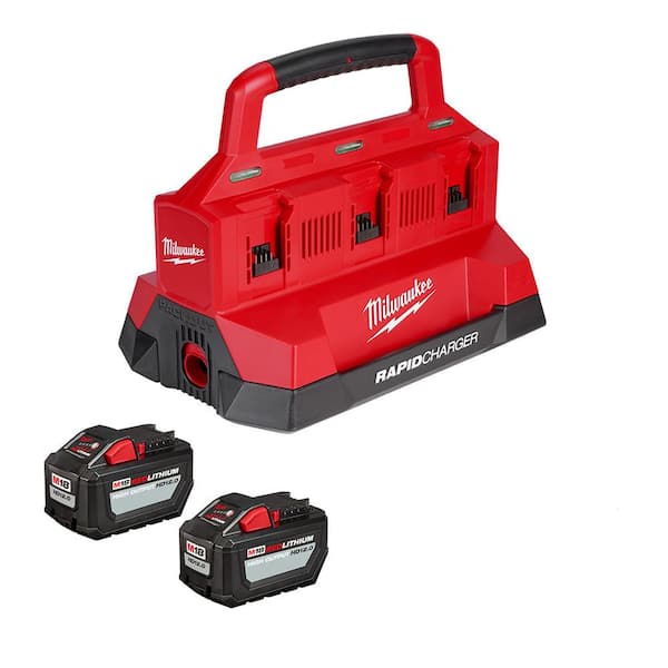 Milwaukee M18 18V Lithium-Ion REDLITHIUM FORGE Starter Kit with Two 12. ...