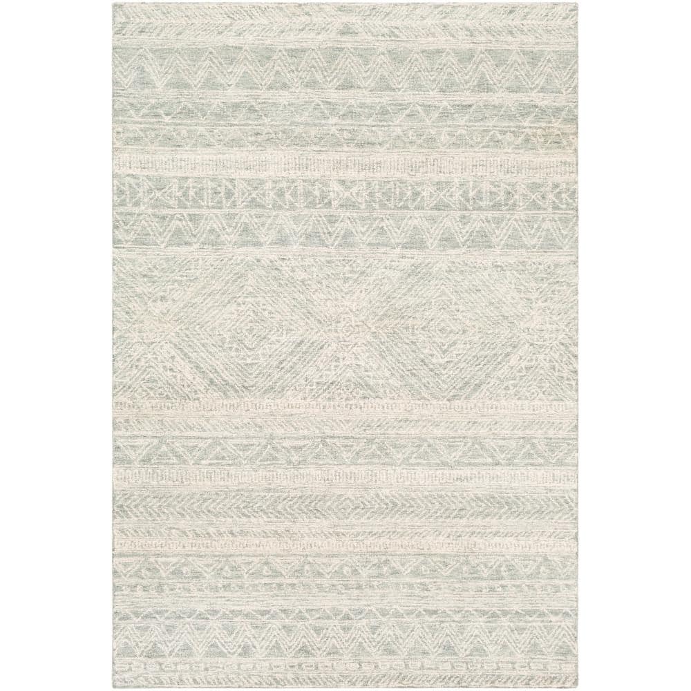 Livabliss Newcastle Seafoam Tribal 6 ft. x 9 ft. Indoor Area Rug ...