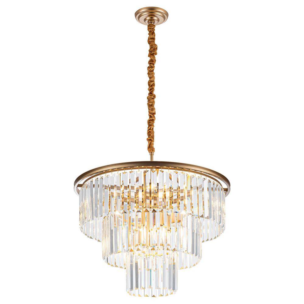 raccroc Modern 12-Light Gold Clear Unique Tiered Chandelier with ...