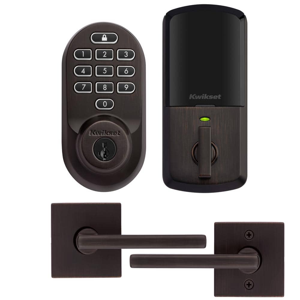 Kwikset HALO Venetian Bronze Keypad Wi-Fi Electronic Smart Lock ...