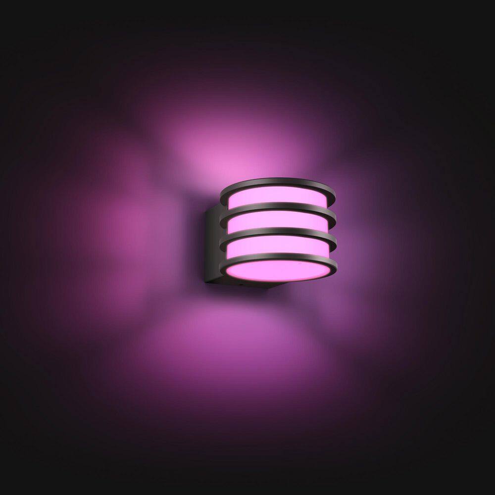 Reviews for Philips Hue Lucca Outdoor Wall Light Black Lantern Sconce ...