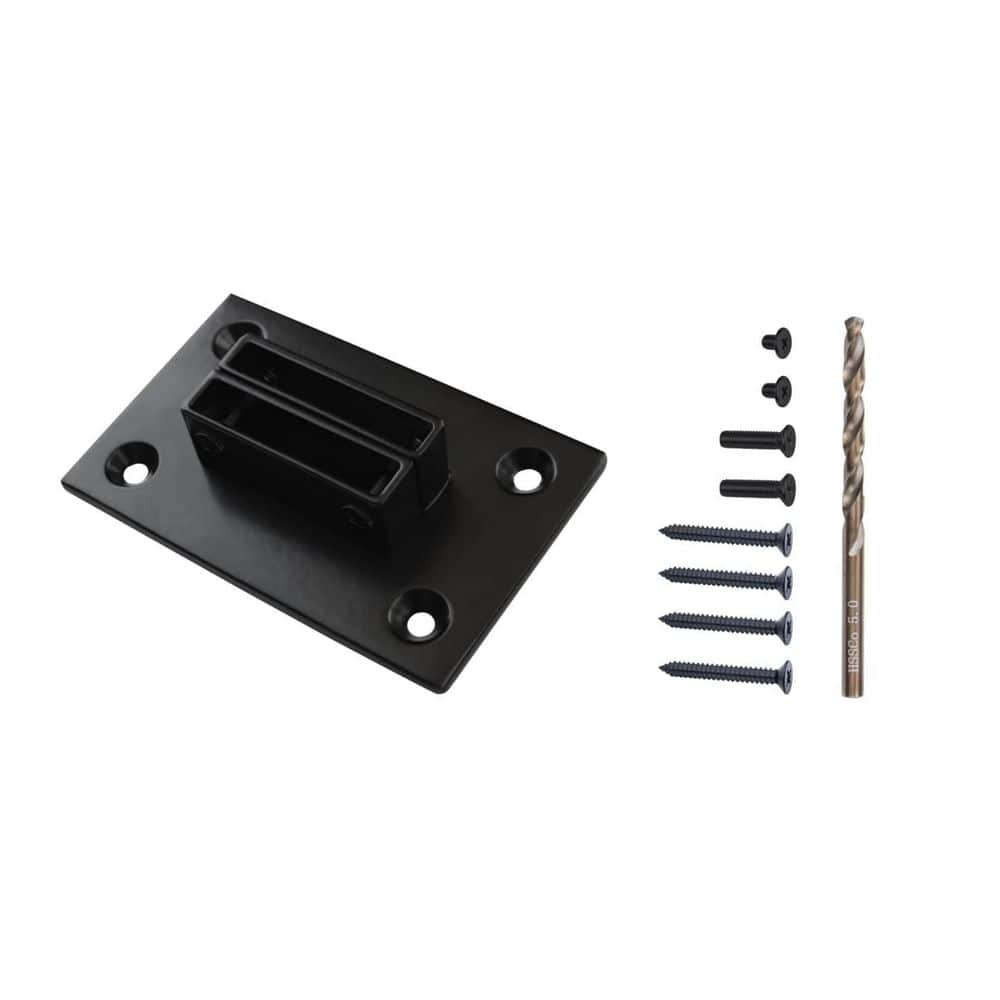 Afoxsos Flat Handrail Accessories 2 Pack Black Stainless Steel End ...
