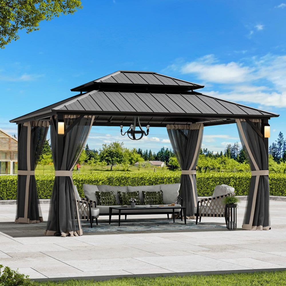 COVERED OUTDOOR OUTDOOR LIVING SPACES Ultra Series 12 ft. x 14 ft ...