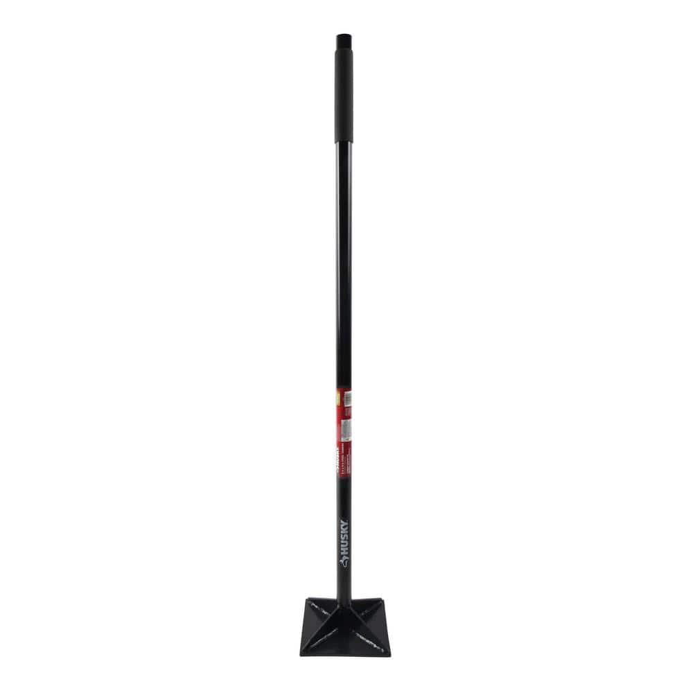 Husky 8 in. x 8 in. Steel Handle Tamper with Grip 618020 - The Home Depot