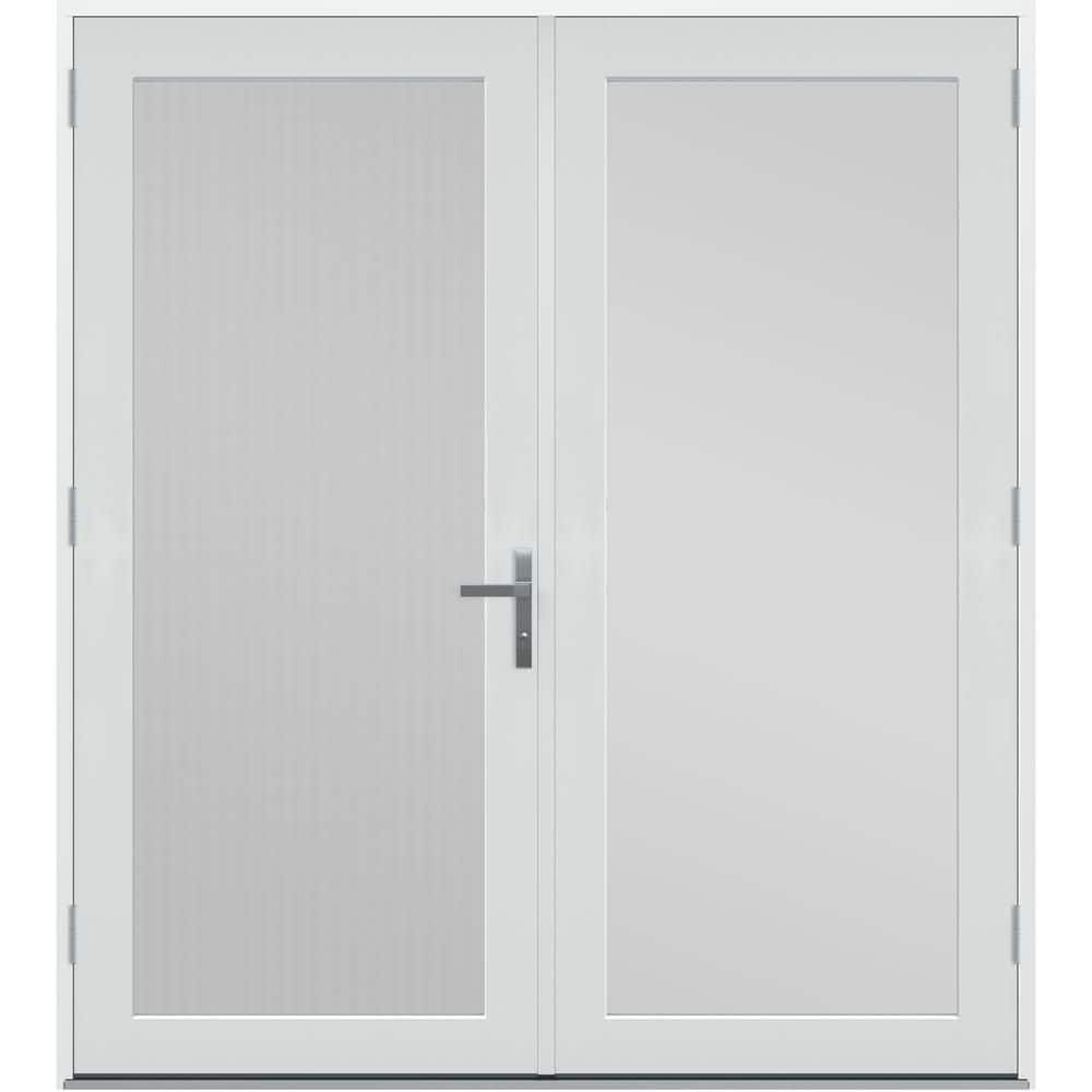 JELD-WEN 60in. x80 in. F4500 Right-Hand/Outswing Primed Fiberglass ...