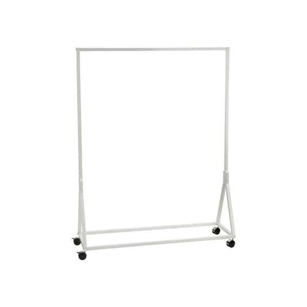 TRIPAR INTERNATIONAL, INC. White Metal Clothes Rack 48 in. W x 60 in. H ...