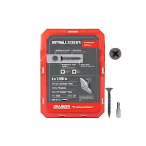 Grabber #6 x 1 1/4 in. Phillips Scavenger Head Streaker Point Drywall ...