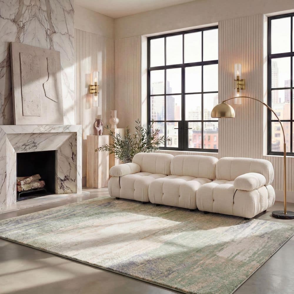 Reviews for SAFAVIEH Adirondack 3 ft. x 8 ft. Ivory/Sage Abstract ...