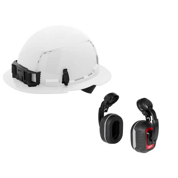 Milwaukee BOLT White Type 1 Class C Full Brim Vented Hard Hat with 4 ...