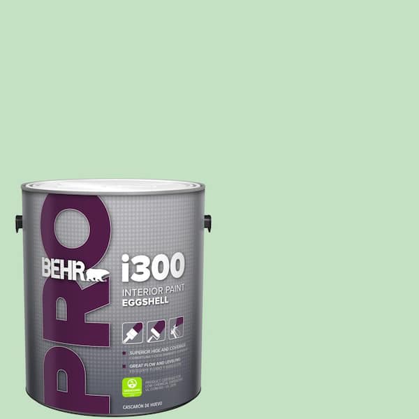 BEHR PRO 1 gal. #450C-3 Green Myth Eggshell Interior Paint PR33001 ...