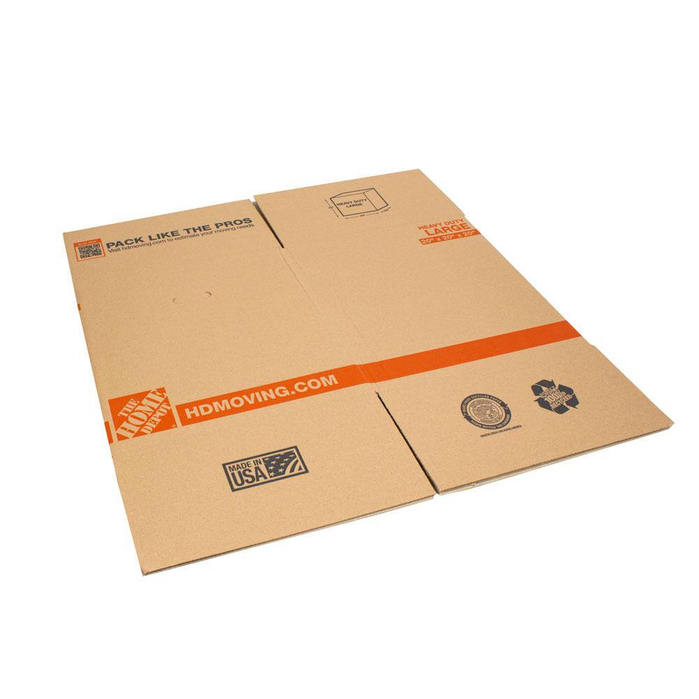 The Home Depot Heavy Duty Moving Box 10 Pack 20 In L X 20 In W X 20