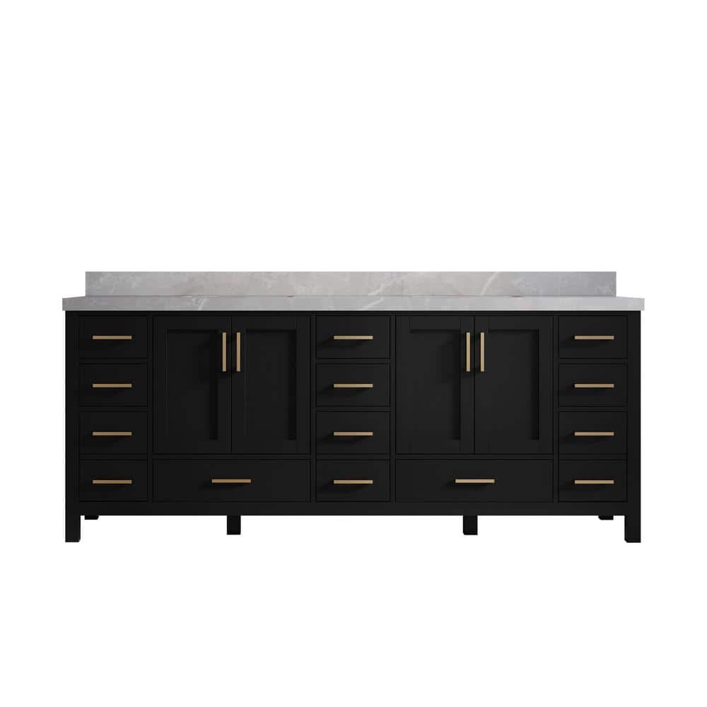 Willow Collections Malibu 84 in. W x 22 in. D x 36 in. H Double Sink ...