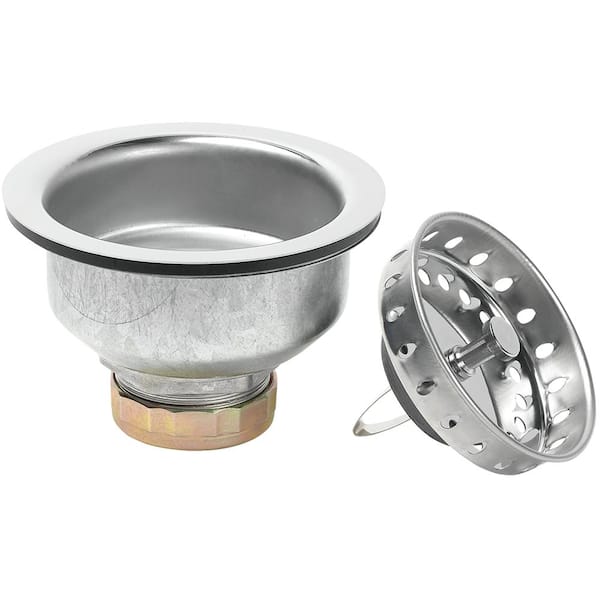 Glacier Bay Spring Clip Kitchen Sink Strainer in Stainless Steel 7044 ...