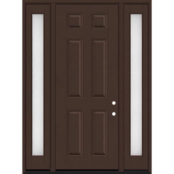 Steves & Sons Regency 64 in. x 96 in. 6-Panel LHIS Chestnut Stain ...