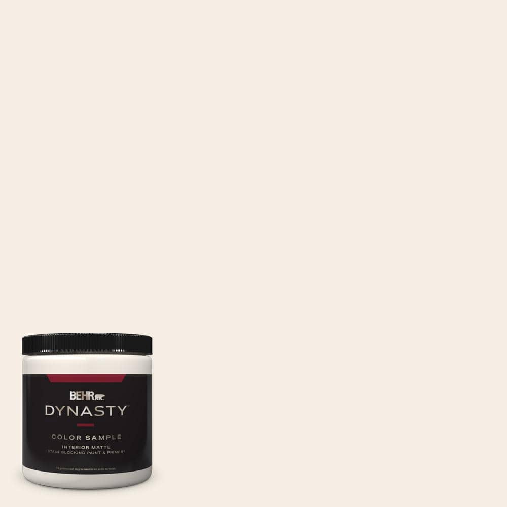 BEHR DYNASTY 8 oz. #PWN-68 Angelic White Matte Stain-Blocking Interior ...