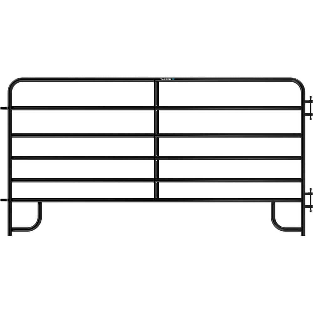 TARTER 62 in. x 120 in. x 1.75 in. Black American Steel Livestock Horse ...