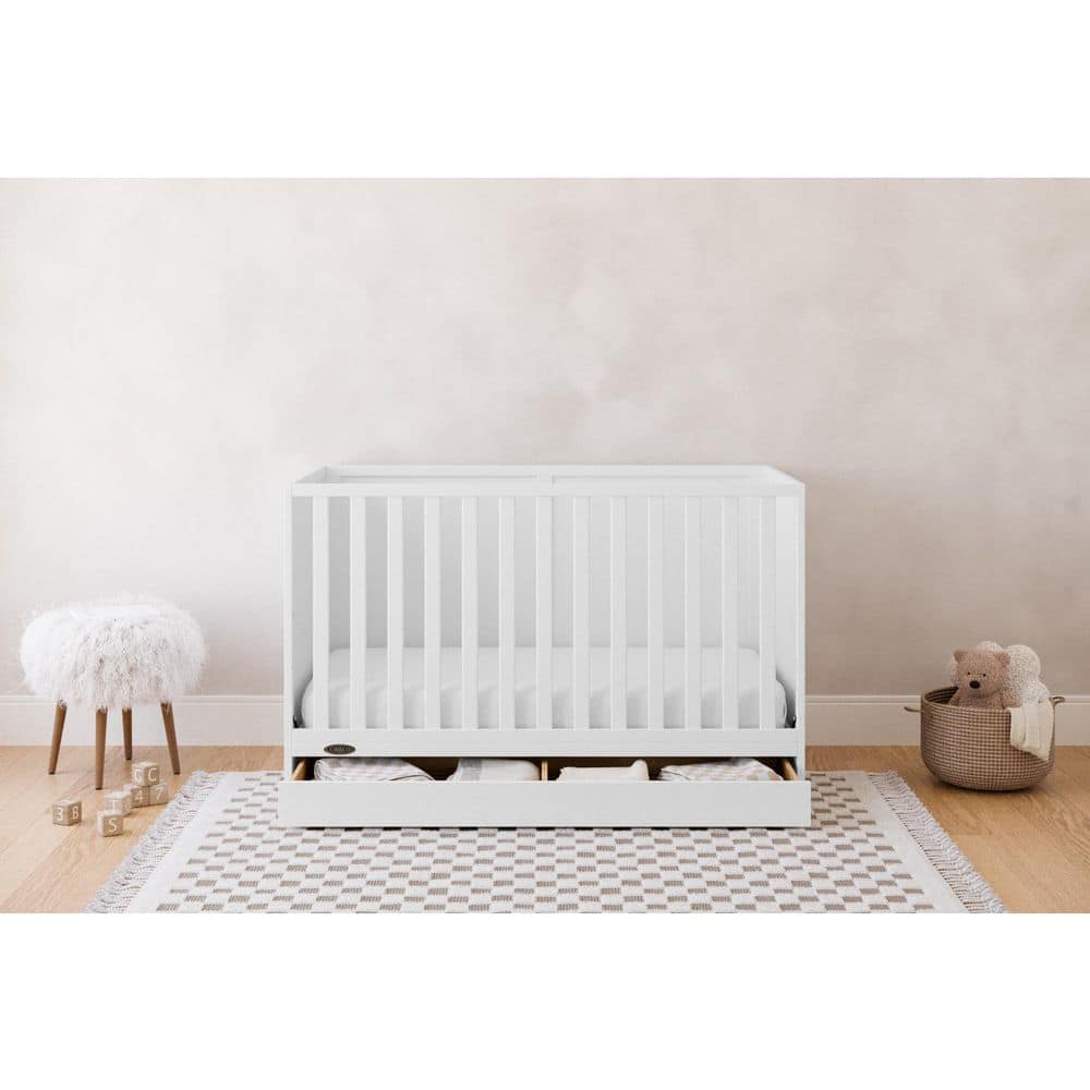 Graco Theo White 3-in-1 Convertible Crib with Drawer 04621-201 - The ...
