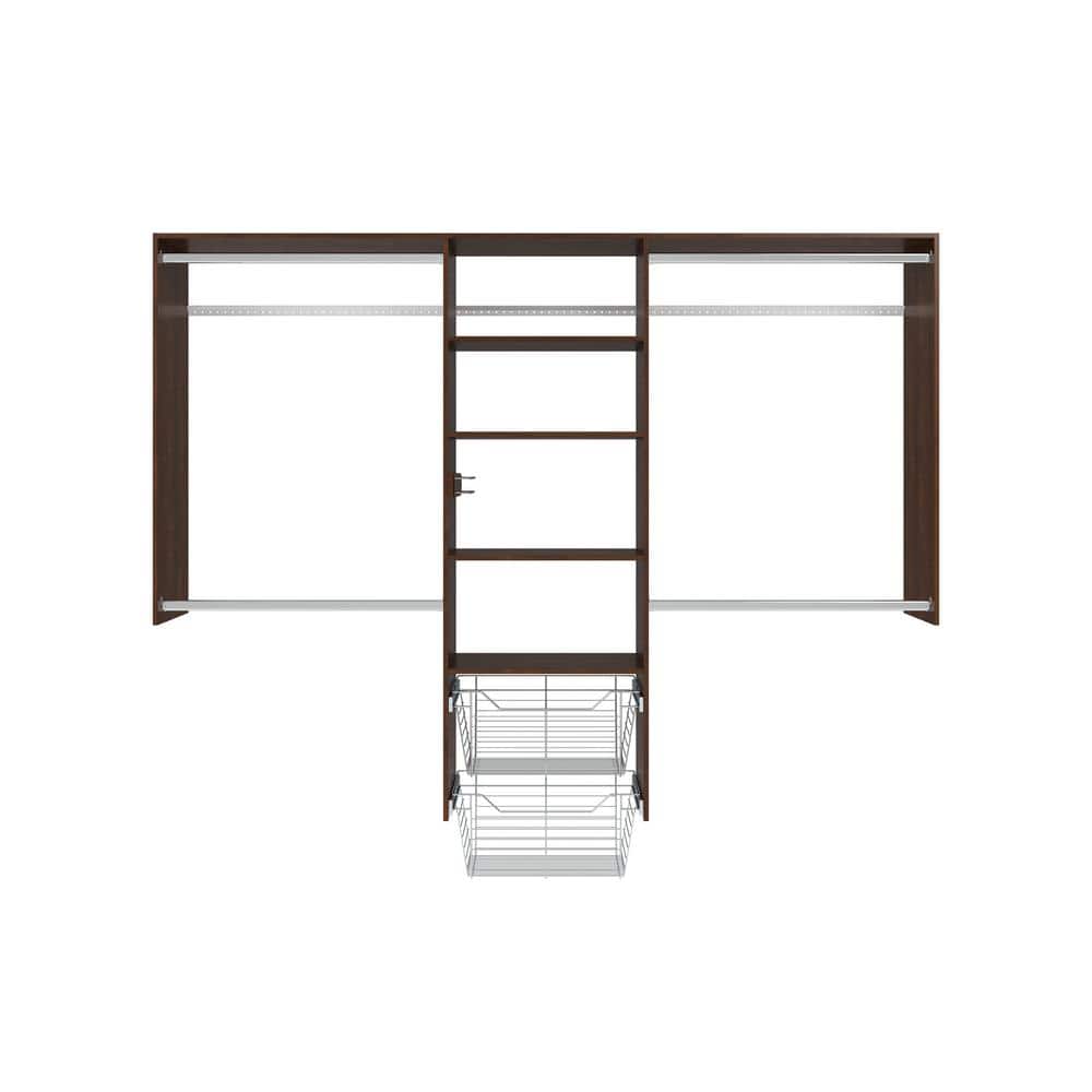 Closet Evolution 48 in. W - 96 in. W Espresso Entryway Wood Closet ...