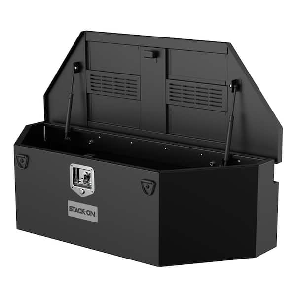 STACK-ON 46 in. Matte Black, Steel, A-Frame Trailer Tongue Box, Truck ...