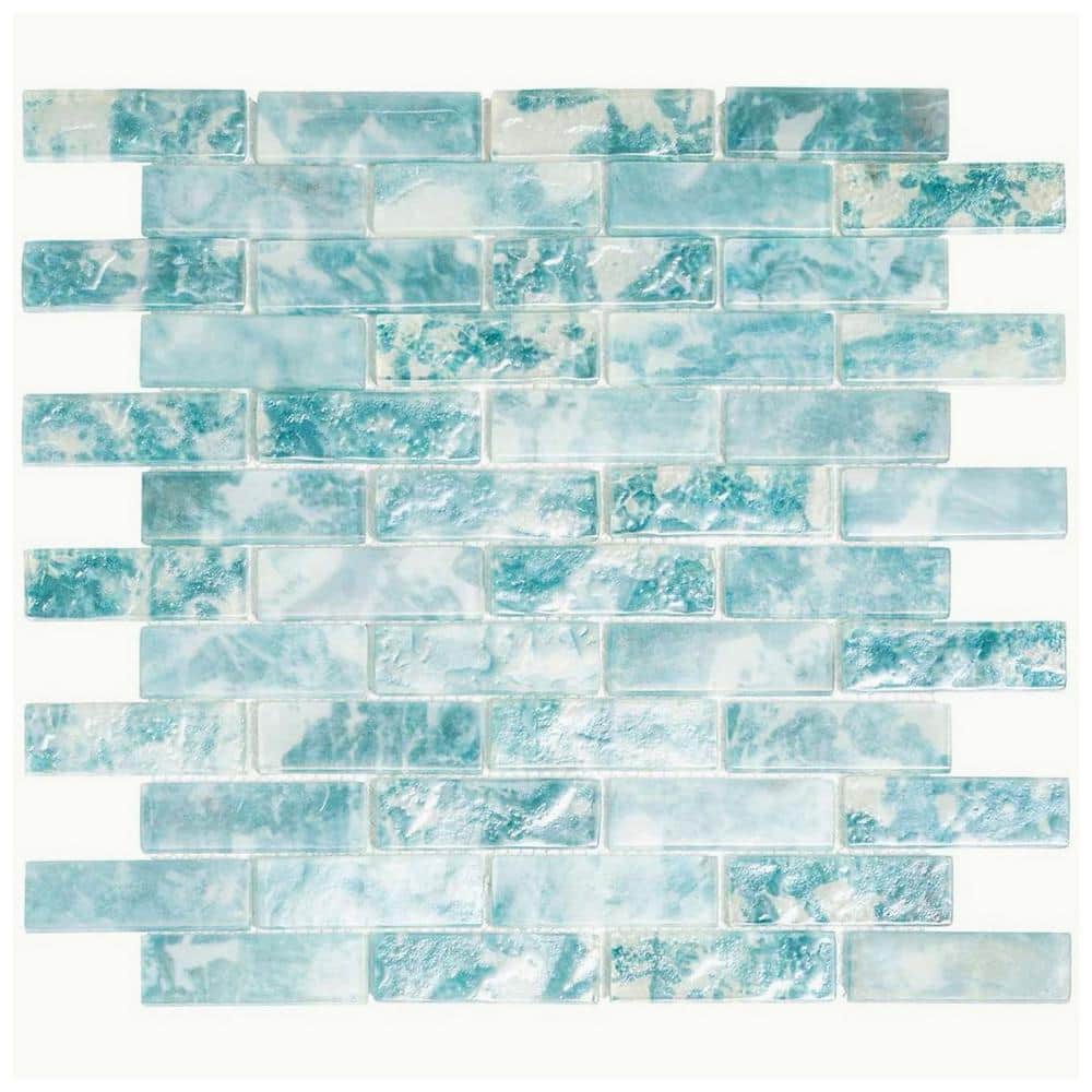 Apollo Tile Verre 4 in. x 5 in. Matte Blue Glass Mosaic Wall and Floor ...