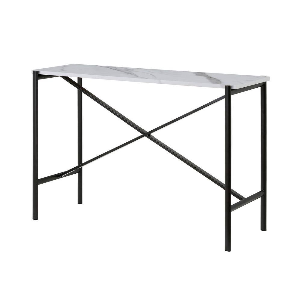 Meyer&Cross Braxton Black and Faux Marble Console Table AT0195 - The ...