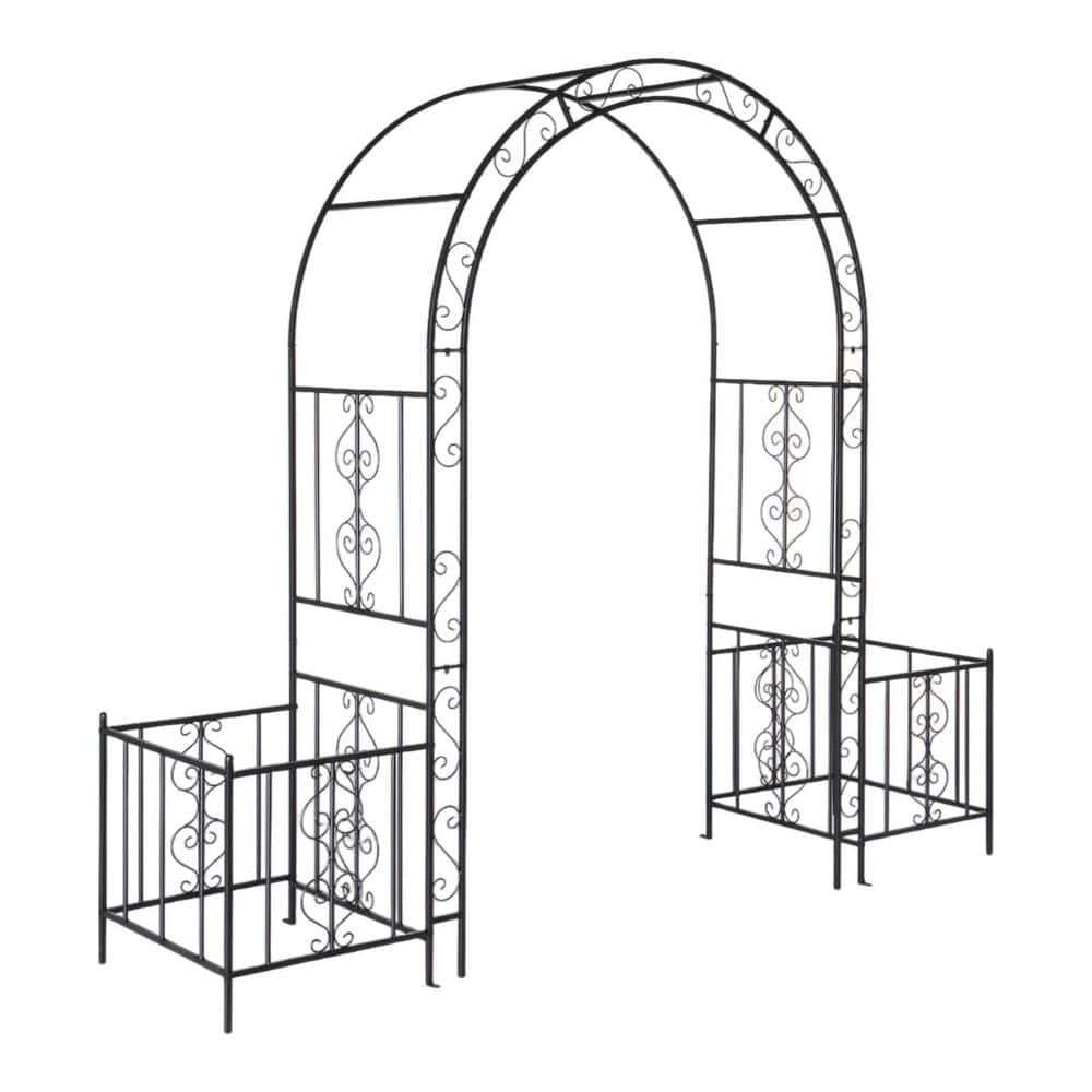 VINGLI 79 in. x 92 in. Garden Arbor Arch, Wedding Arch Archway for ...