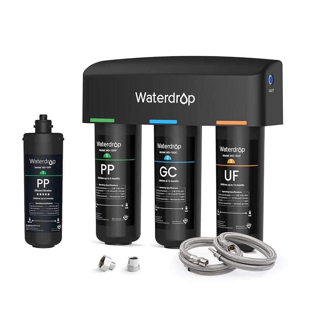 Waterdrop WD-TSA-UF 0.01 μm Ultra Filtration Under Sink Water Filter ...