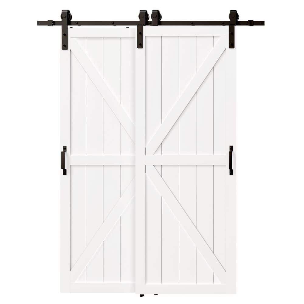 TENONER 64 in. x 84 in. (Double 36 in. W Doors) Painted MDF Double K ...